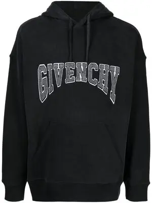 Givenchy Logo Appliqué Drawstring Hoodie
