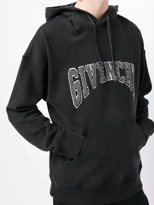 Givenchy Logo Appliqué Drawstring Hoodie