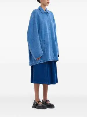 Marni Logo-appliqué Denim Jacket - Blue
