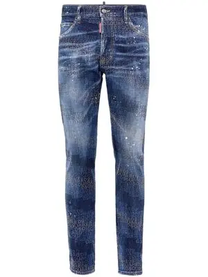 Dsquared2 Paint-splatter Slim-fit Jeans