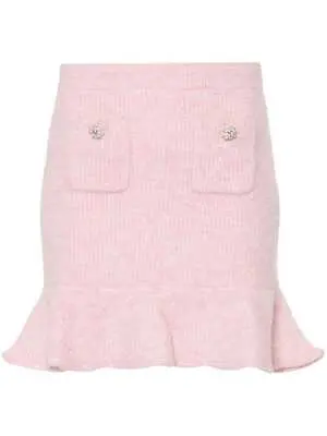 SELF-PORTRAIT Knitted Mini Skirt