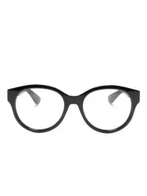 Gucci Interlocking G Round-frame Glasses - Black