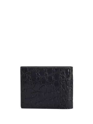 GIUSEPPE ZANOTTI Albert 2.0 Crocodile-print Leather Bi-fold Wallet - Black