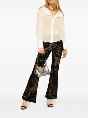 Etro Embroidered Floral Flare Trousers