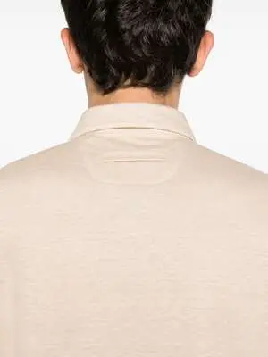 Zegna Short-sleeve Linen Polo Shirt - Neutrals