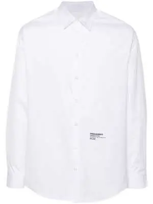 Dsquared2 Logo Print Poplin Shirt - White