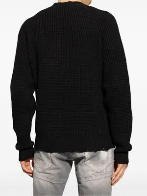 Dsquared2 Logo-patch Waffle-knit Jumper