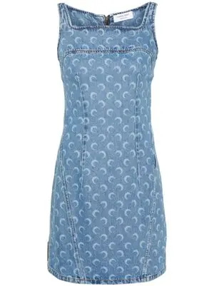 Marine Serre Zip Up Day Dresses