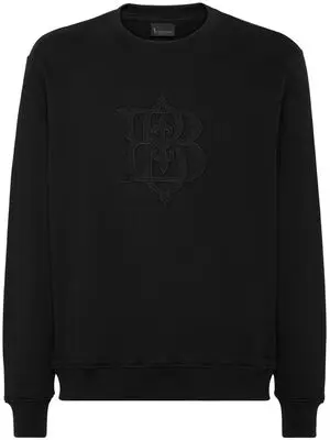 BILLIONAIRE Logo Appliqué Cotton Sweatshirt