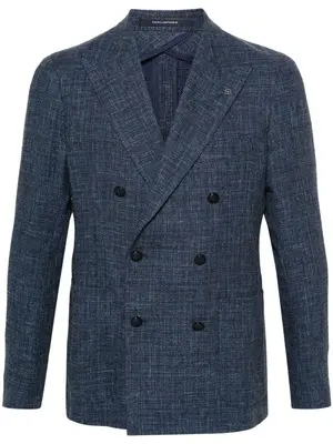 Tagliatore Peak-lapels Double-breasted Blazer - Blue