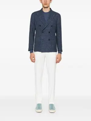 Tagliatore Peak-lapels Double-breasted Blazer - Blue