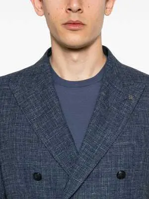 Tagliatore Peak-lapels Double-breasted Blazer - Blue