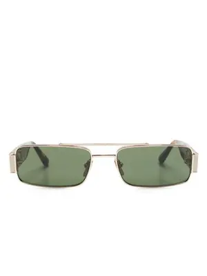 Linda Farrow Joey Rectangle-frame Sunglasses - Gold
