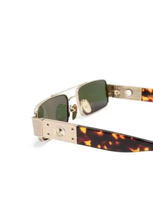 Linda Farrow Joey Rectangle-frame Sunglasses - Gold