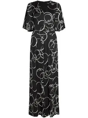 Karl Lagerfeld Circle-print Jumpsuit - Black