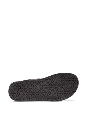 SCAROSSO Massimo Leather Sandals - Brown