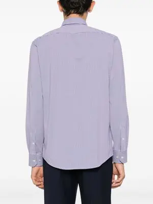 BOSS Check-pattern Long Sleeve Shirt - Blue