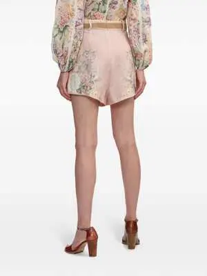 Zimmermann Waverly Floral-print Linen Shorts