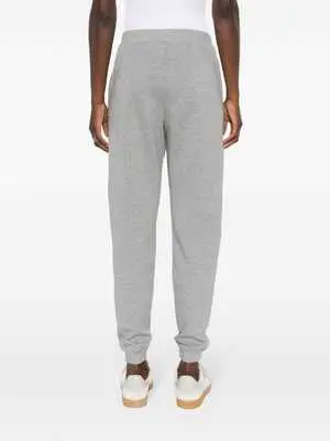 Max Mara Logo-embroidered Mélange Track Pants - Grey