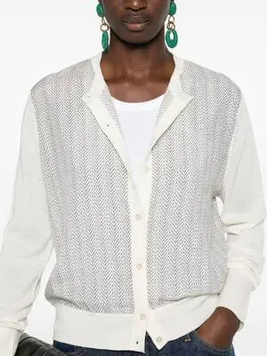 BOSS Knitted-edge Panelled Jacket
