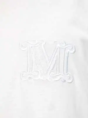 Max Mara Monogram-embroidered T-shirt - White