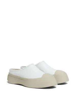 Marni Mary Jane Leather Mules - White