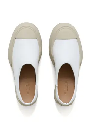 Marni Mary Jane Leather Mules - White