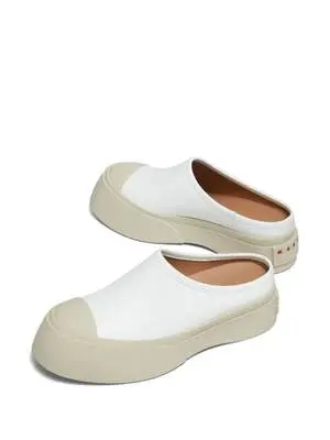 Marni Mary Jane Leather Mules - White