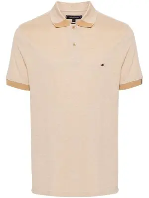 Tommy Hilfiger Logo-embroidered Organic Cotton Blend Polo Shirt