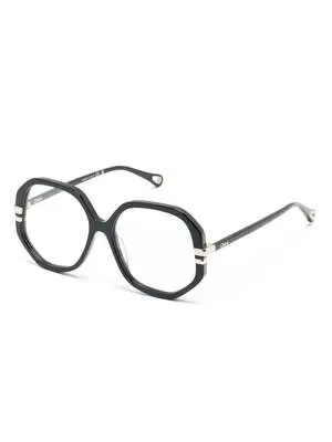 Chloé Logo-debossed Square-frame Glasses