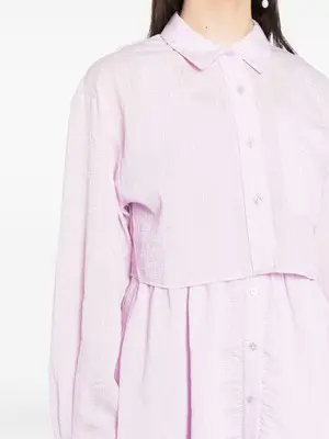 B+AB Crinkled Two-piece Dress Set - Pink