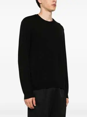 A.p.c. Logo-embroidered Wool Jumper - Black