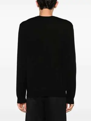 A.p.c. Logo-embroidered Wool Jumper - Black
