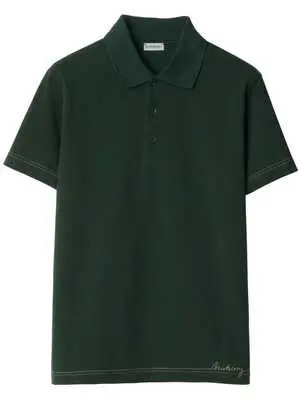 Burberry Logo-embroidered Polo Shirt - Green