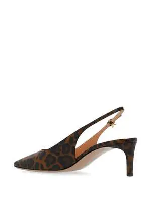GIANVITO ROSSI Christina Sling Animal-print Pumps - Brown