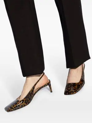 GIANVITO ROSSI Christina Sling Animal-print Pumps - Brown