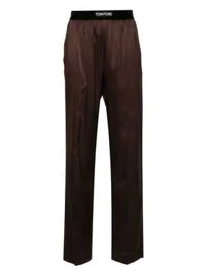 TOM FORD Straight-leg Pyjama Bottoms - Brown