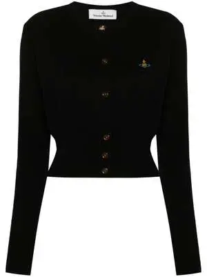 VIVIENNE WESTWOOD Orb-embroidery Cardigan - Black