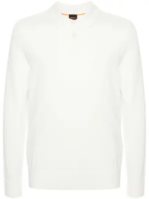 BOSS Logo-embroidered Virgin Wool Blend Jumper