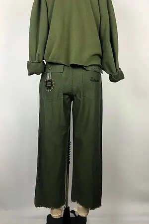Rank & Sugar Embellished Vintage Army Pants