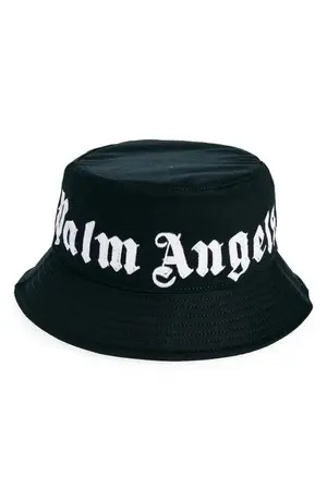 Palm Angels Logo Bucket Hat - Black Off White