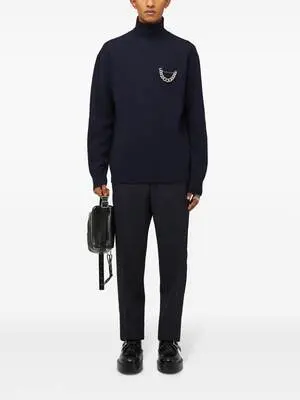 JIL SANDER Tapered Wool Trousers - Blue