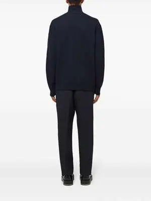 JIL SANDER Tapered Wool Trousers - Blue