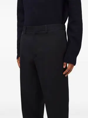 JIL SANDER Tapered Wool Trousers - Blue