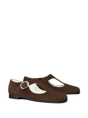 Tory Burch Violet T-strap Loafers - Brown