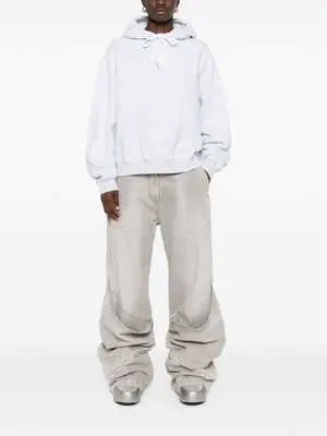 Alexander Wang Logo-print Cotton Hoodie - Grey