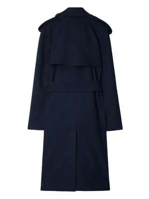 Burberry Notched-lapel Cashmere Coat - Blue