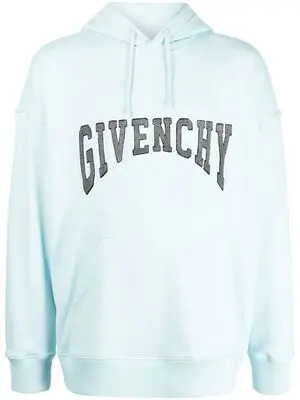 Givenchy Appliqué Logo Hoodie - Blue
