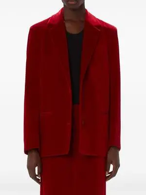 JW Anderson Floral-appliqué Velour Blazer
