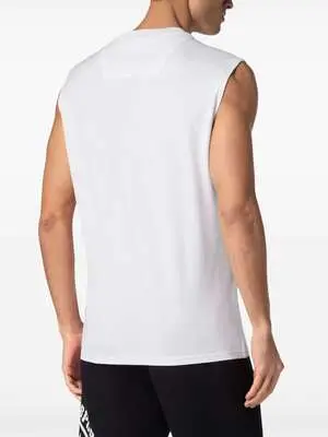 PLEIN SPORT Logo Appliqué Crew Neck Tank Top